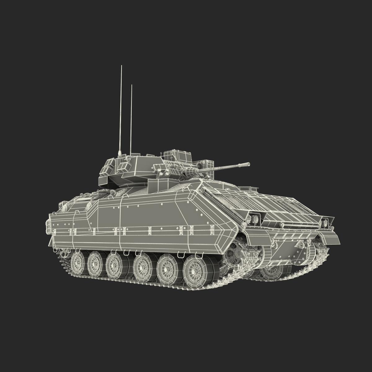 3d infantry fighting vehicle bradley m2 model