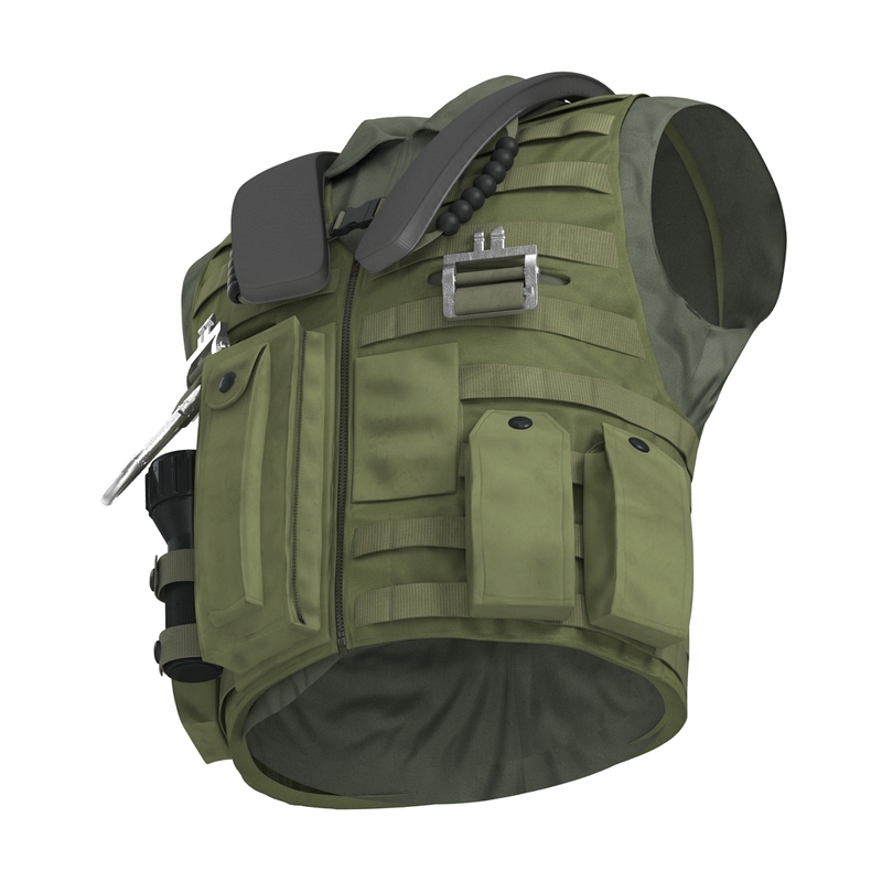3d model military vest