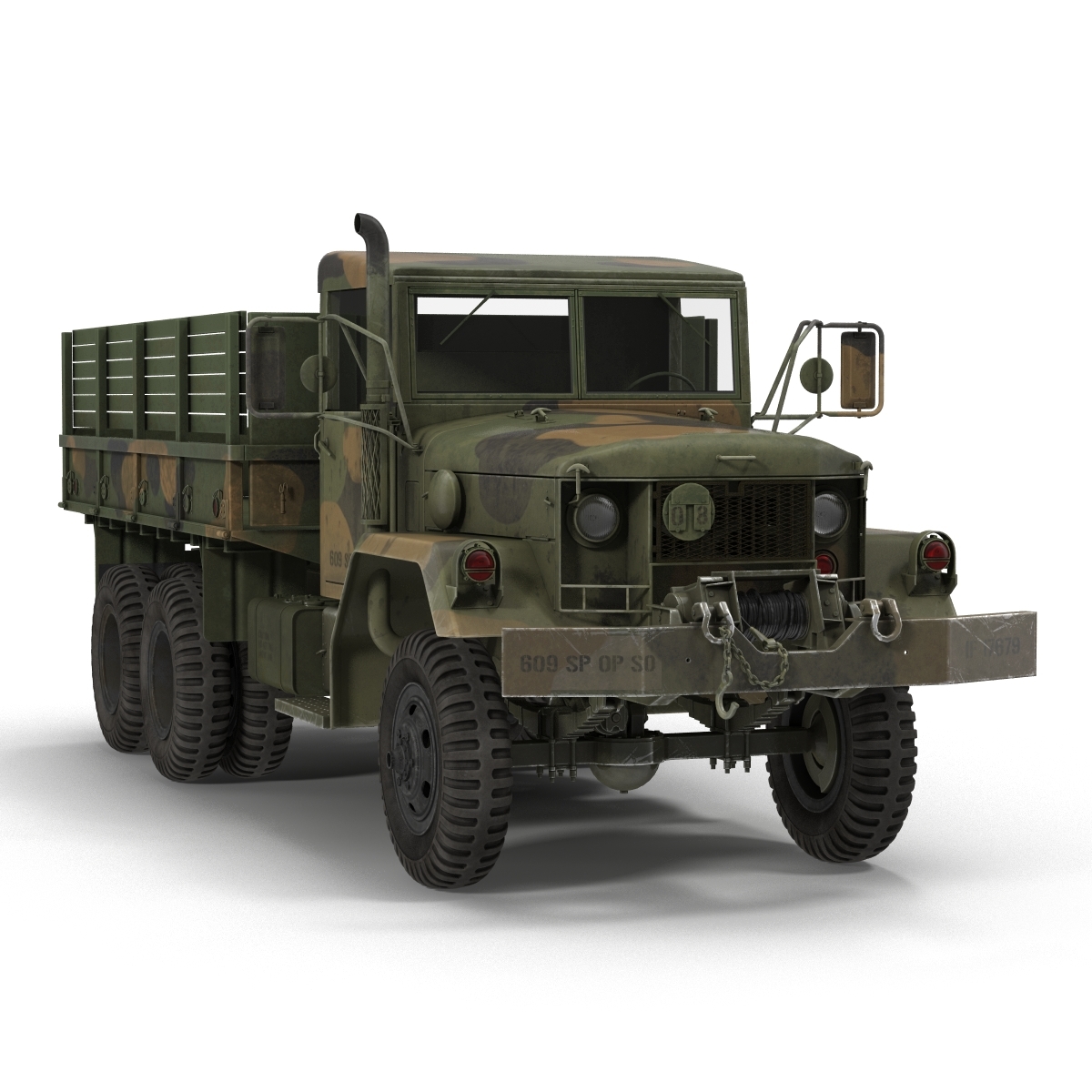 3d military cargo truck m35a2 model
