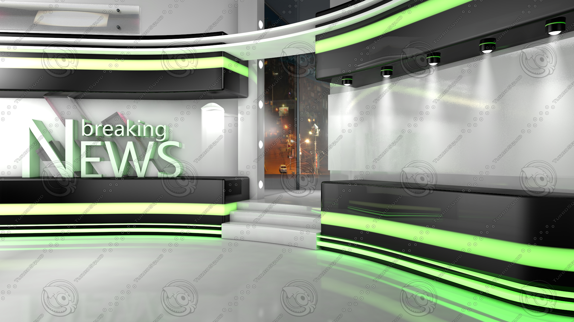 studio breaking news 3d c4d