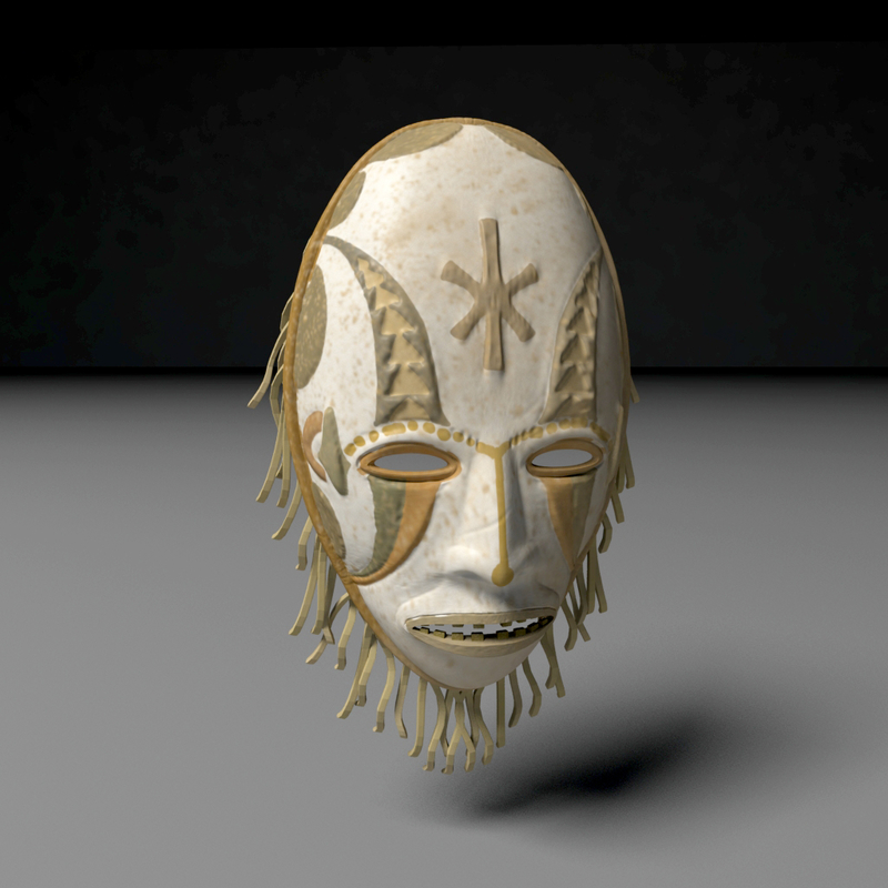 voodoo mask 3d obj