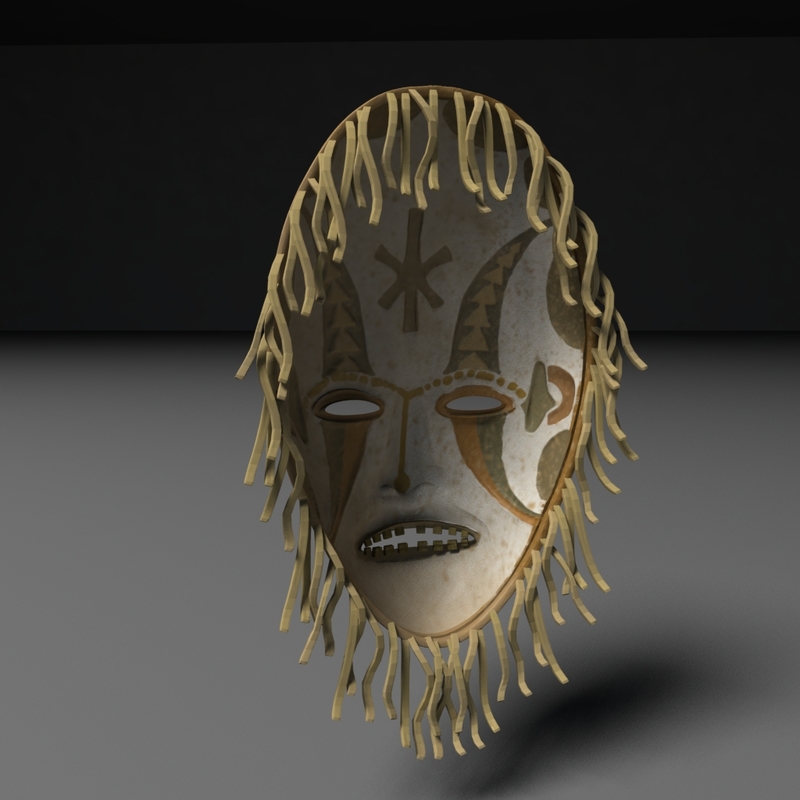 voodoo mask 3d obj