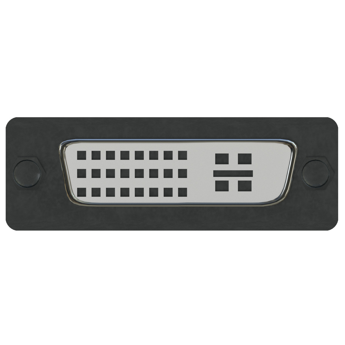 3d dvi panel mount connector model
