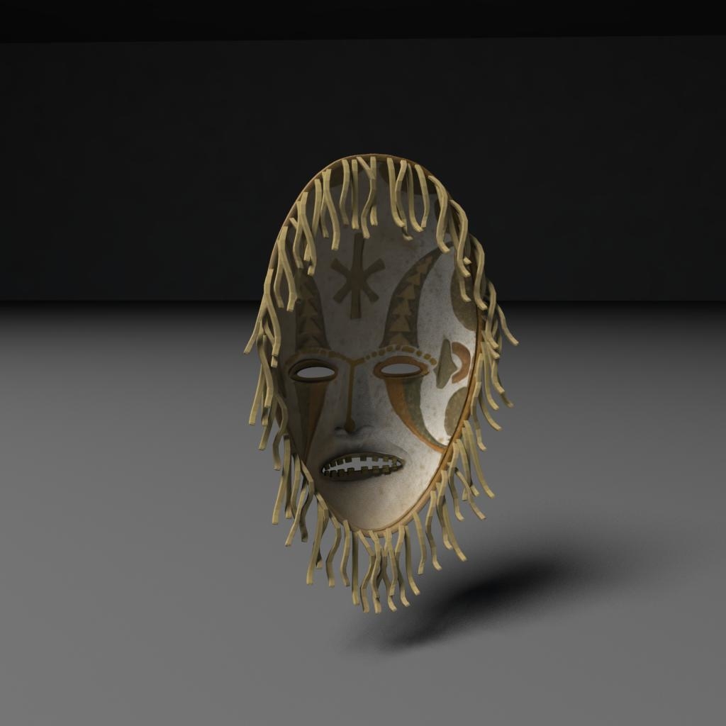 voodoo mask 3d obj