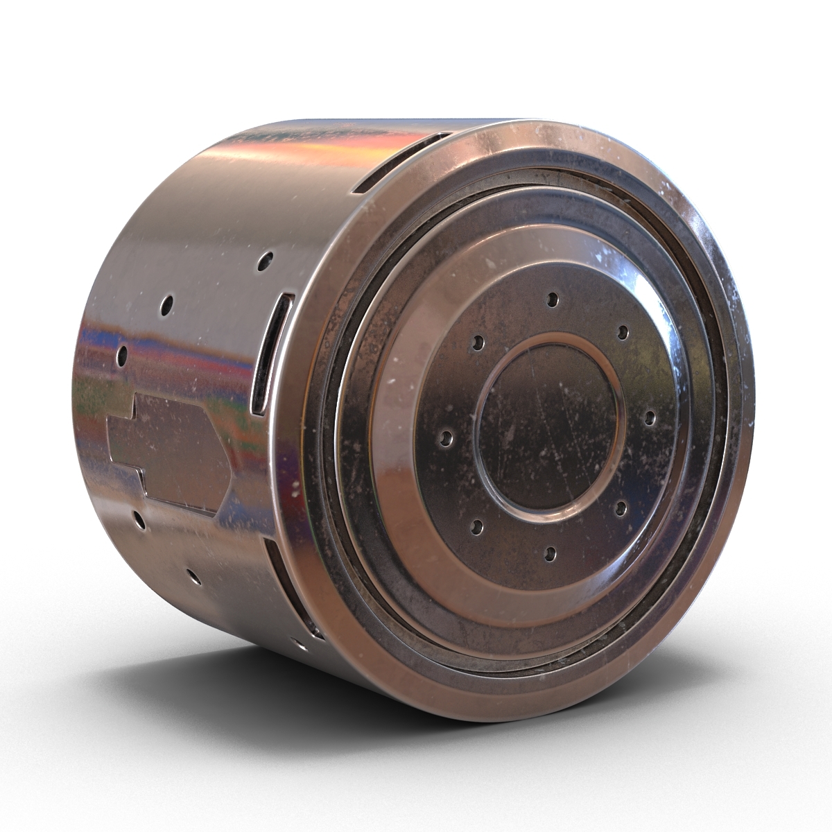 industrial anodized end cap 3d model