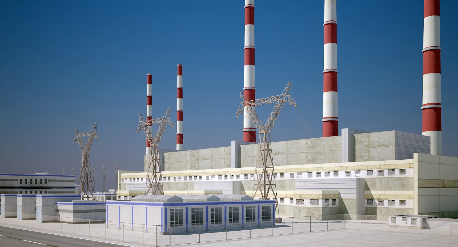 thermal power plant 3d model