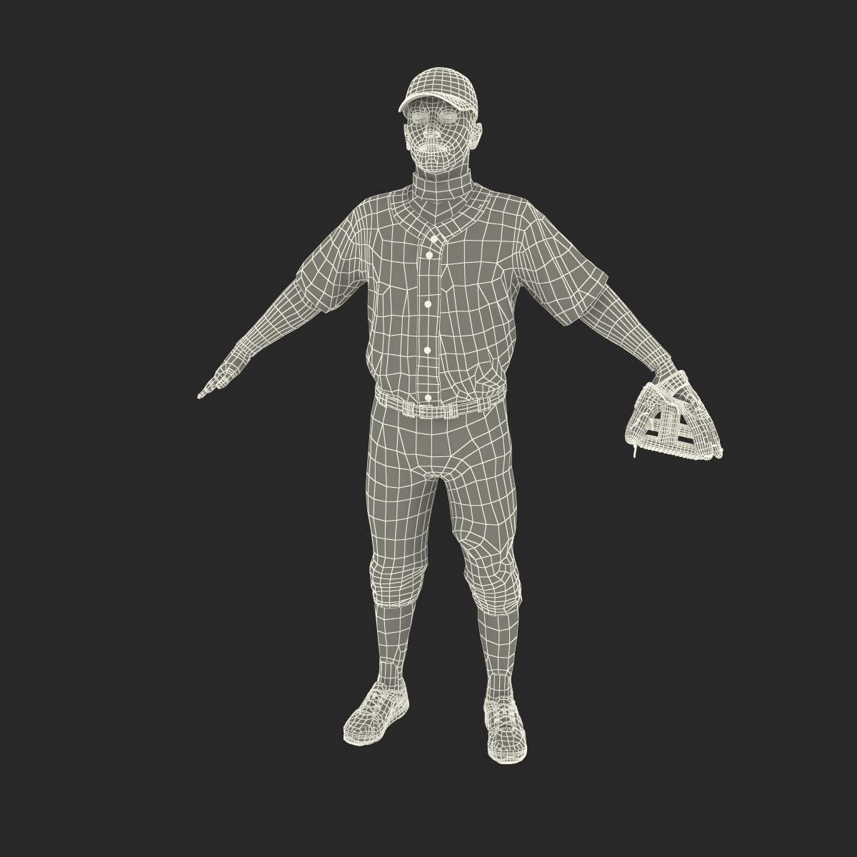 baseball player generic 3d max