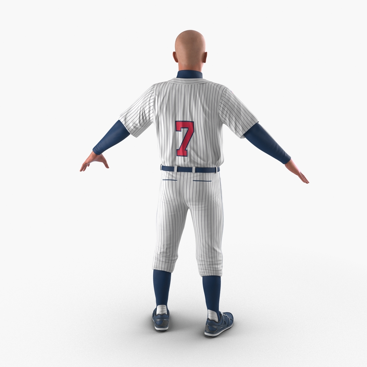 3d model of baseball player generic 5