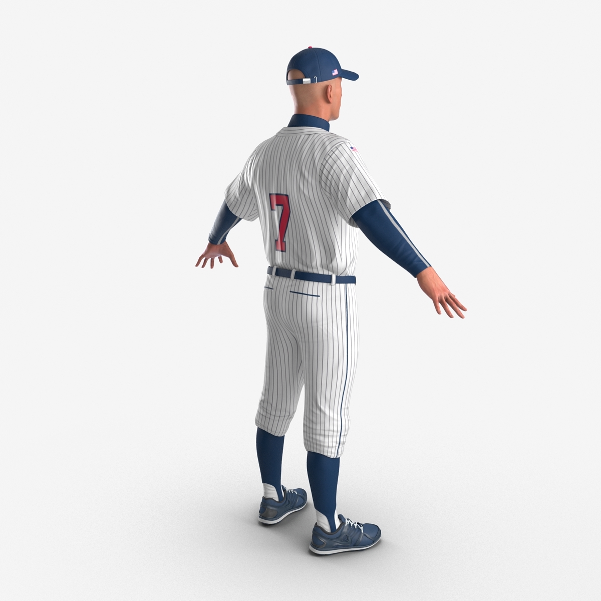 3d model of baseball player generic 5