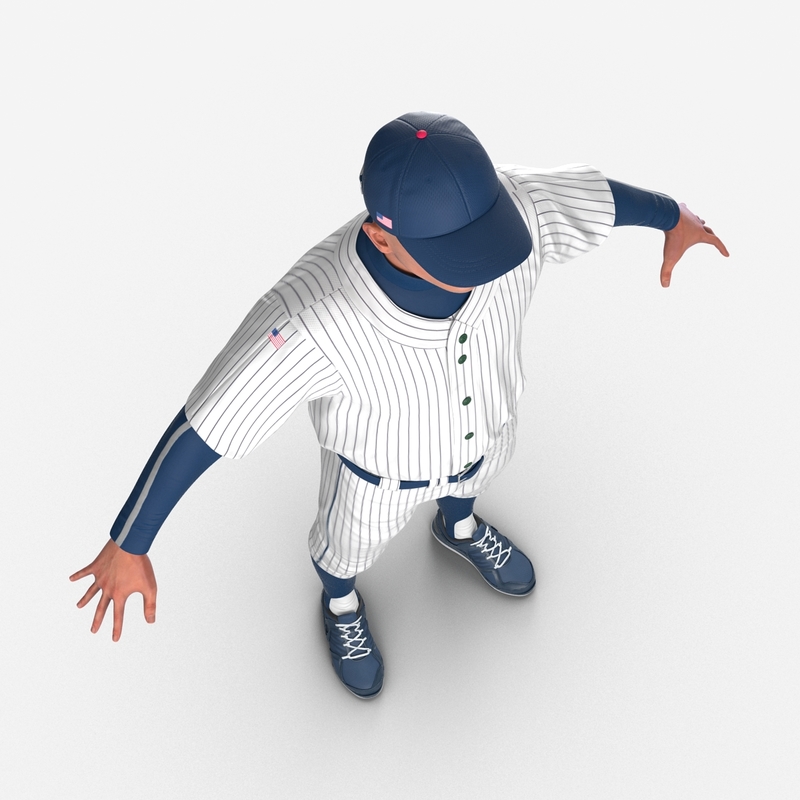 3d model of baseball player generic 5