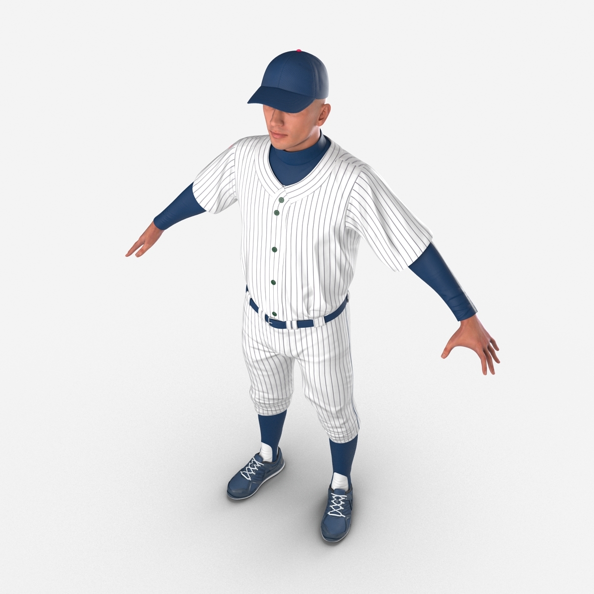 3d model of baseball player generic 5