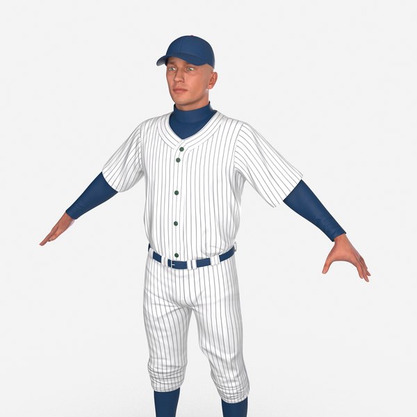3d model of baseball player generic 5