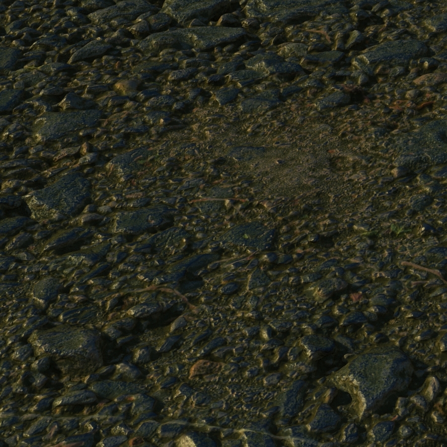 3d mud muddy rocky model