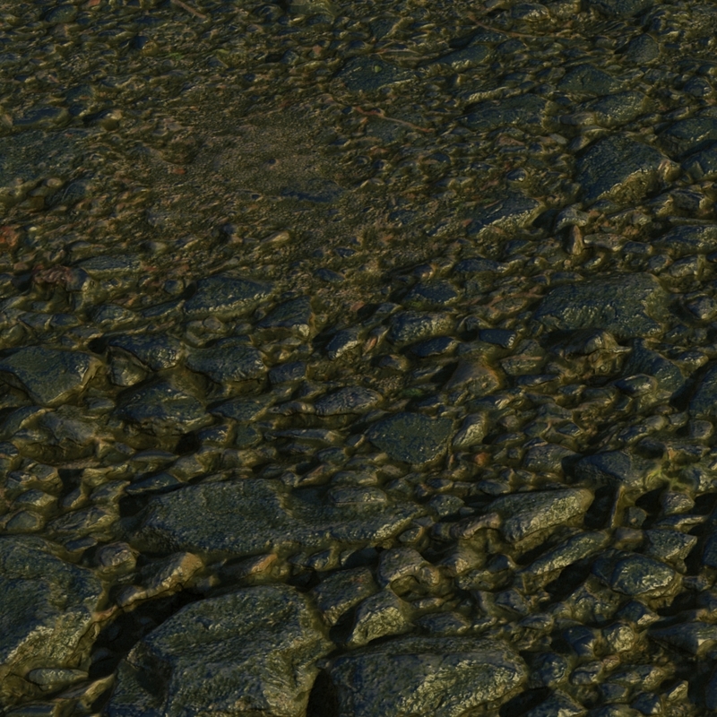 3d mud muddy rocky model