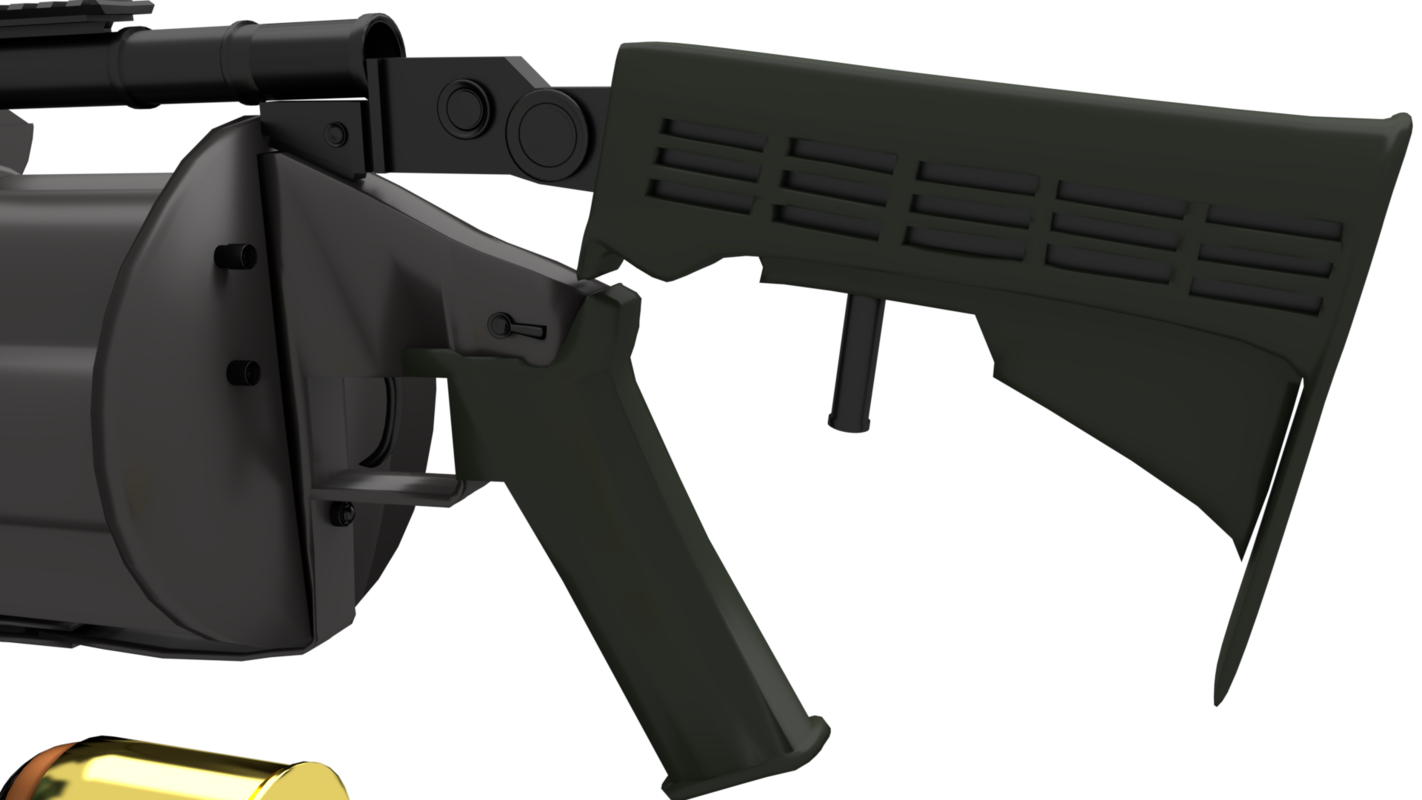 3d model of grenade launcher