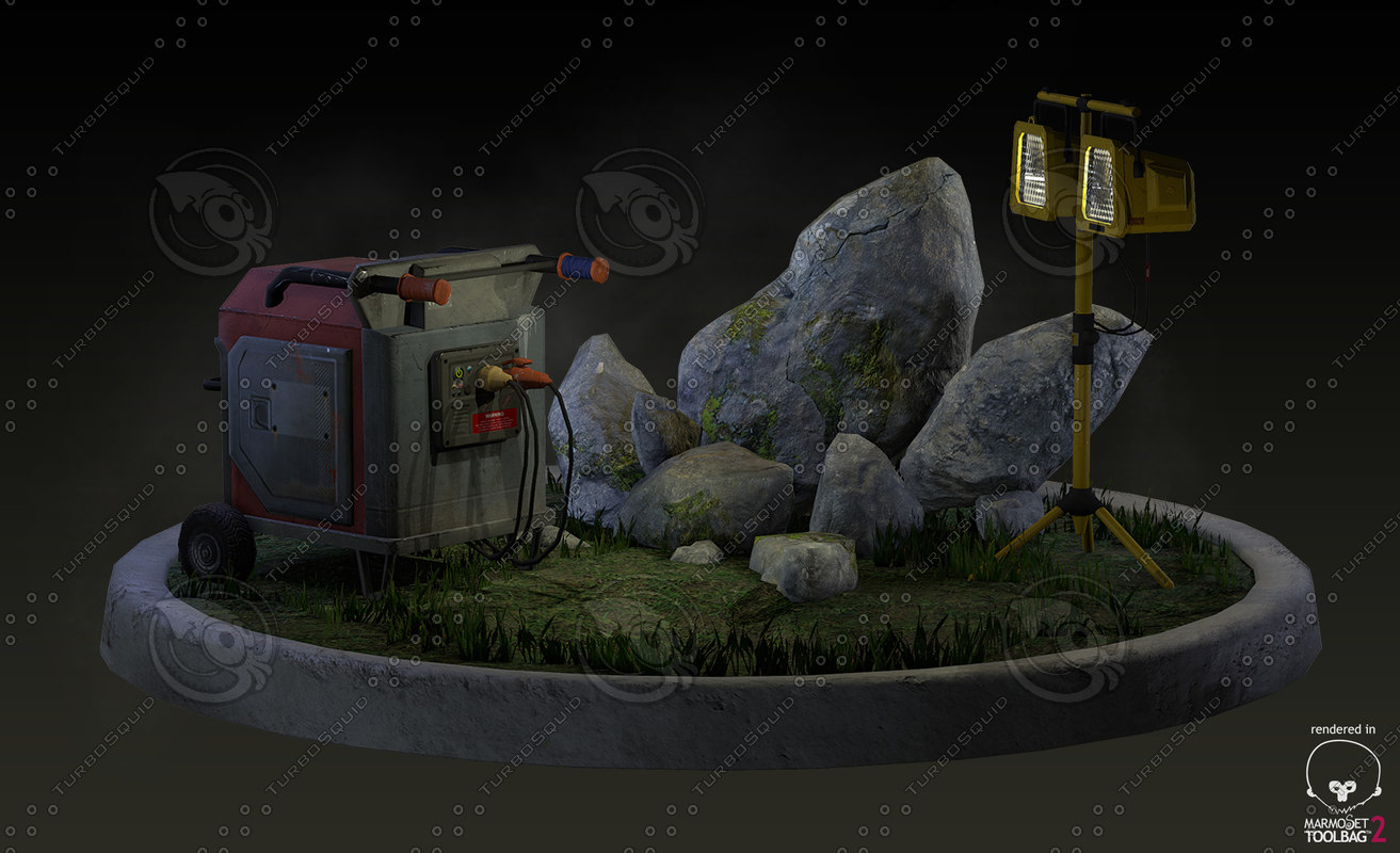 3d max environment props generator spotlight