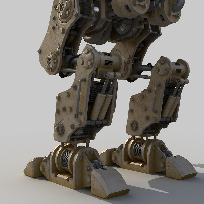 robot rigged 3d model