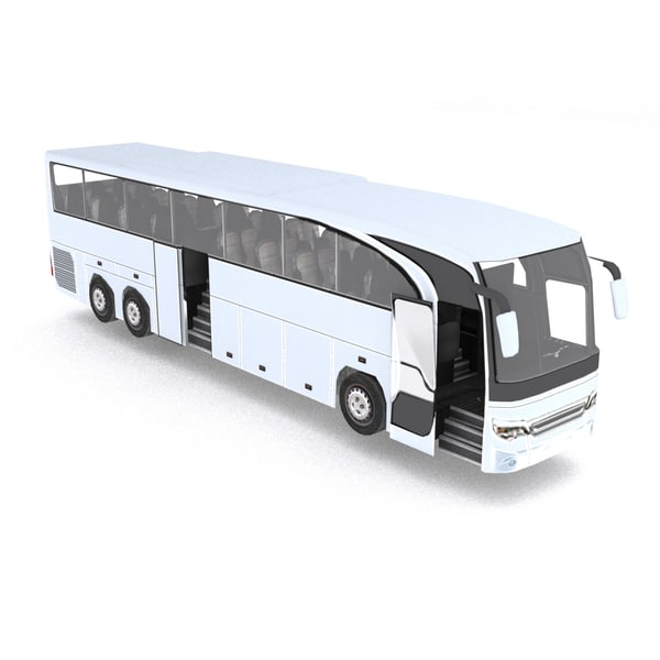 coach bus obj