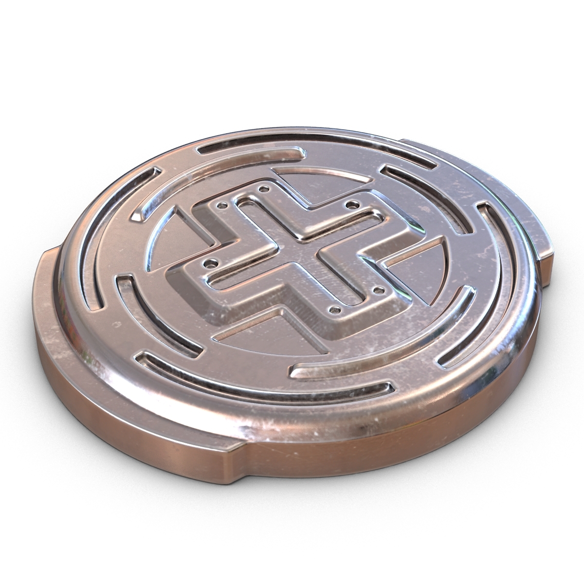 3d industrial anodized end cap model