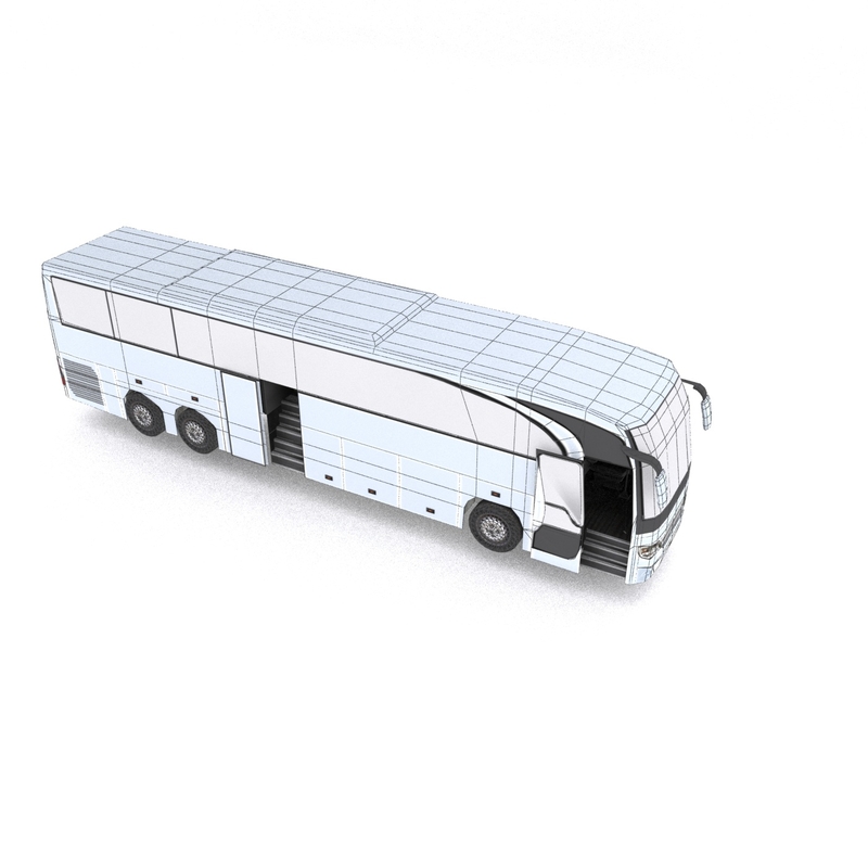 coach bus obj