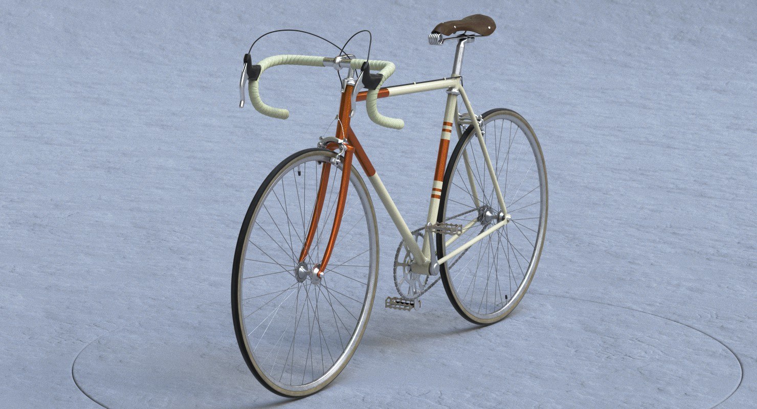 3d vintage bicycle model