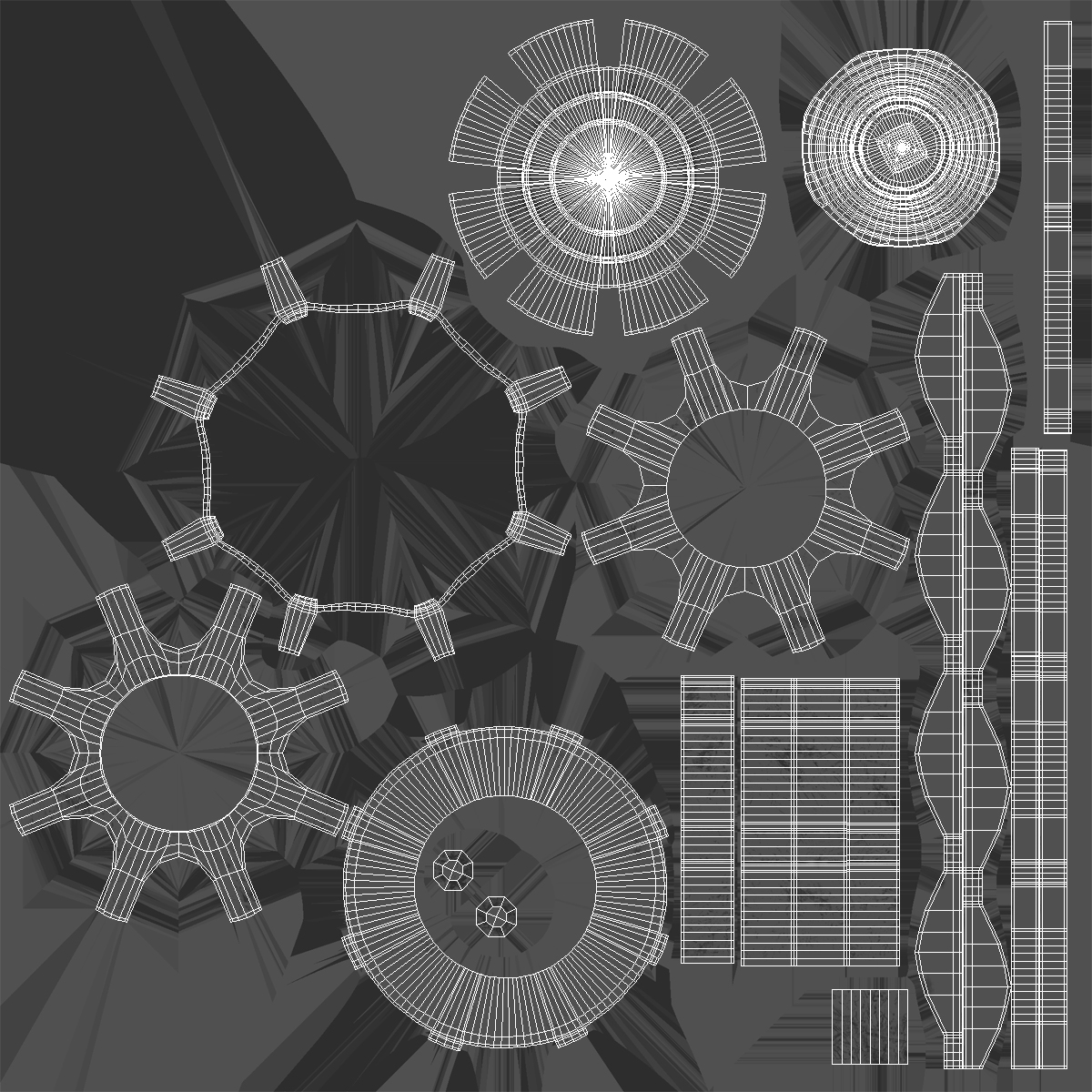 3d industrial end cap 3 model