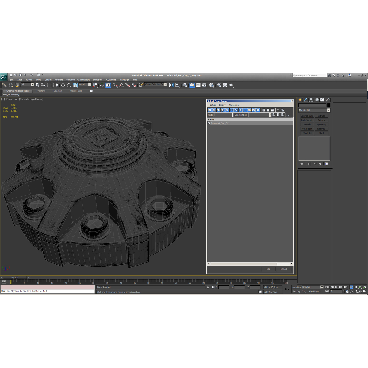 3d industrial end cap 3 model
