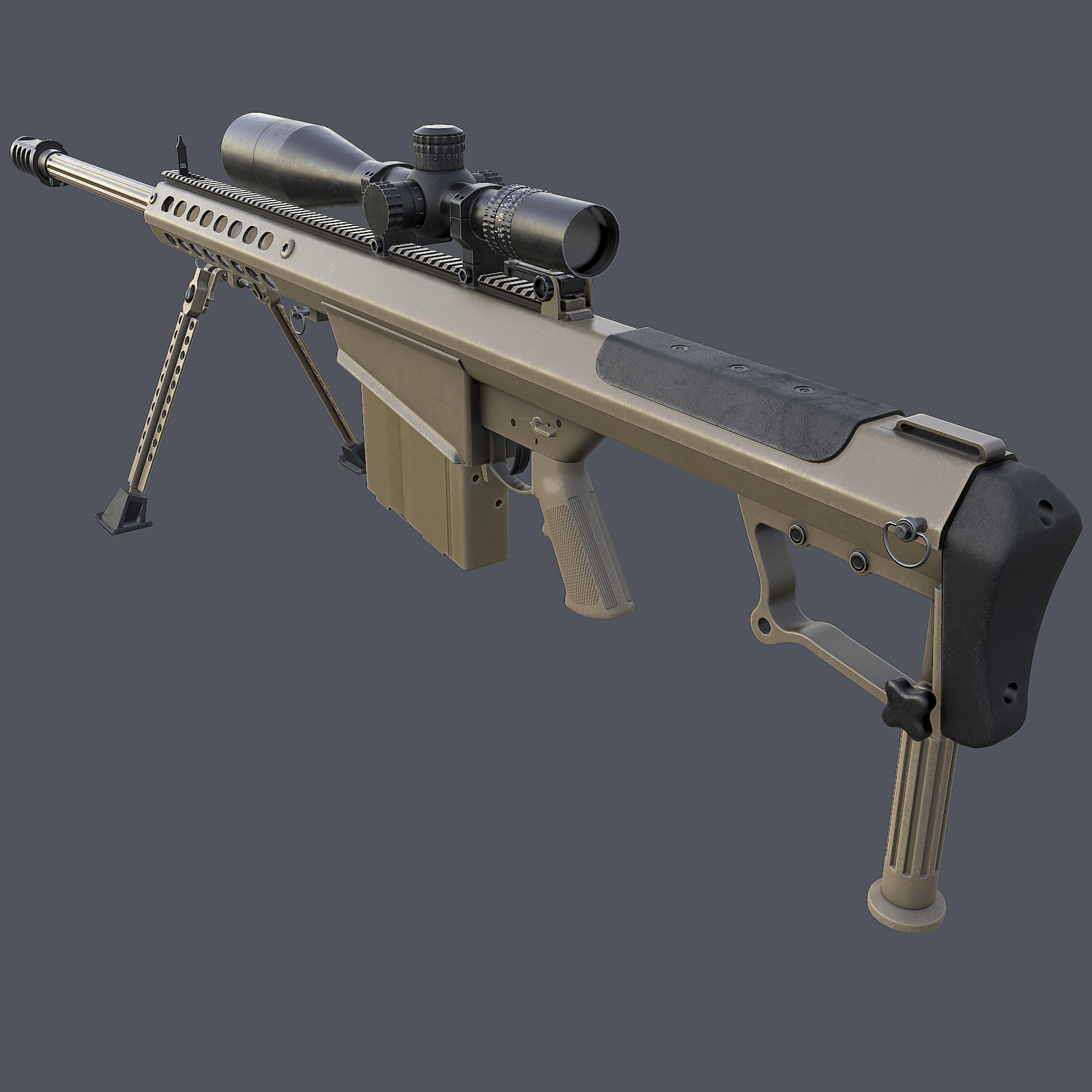 3d m107a1 rifle model