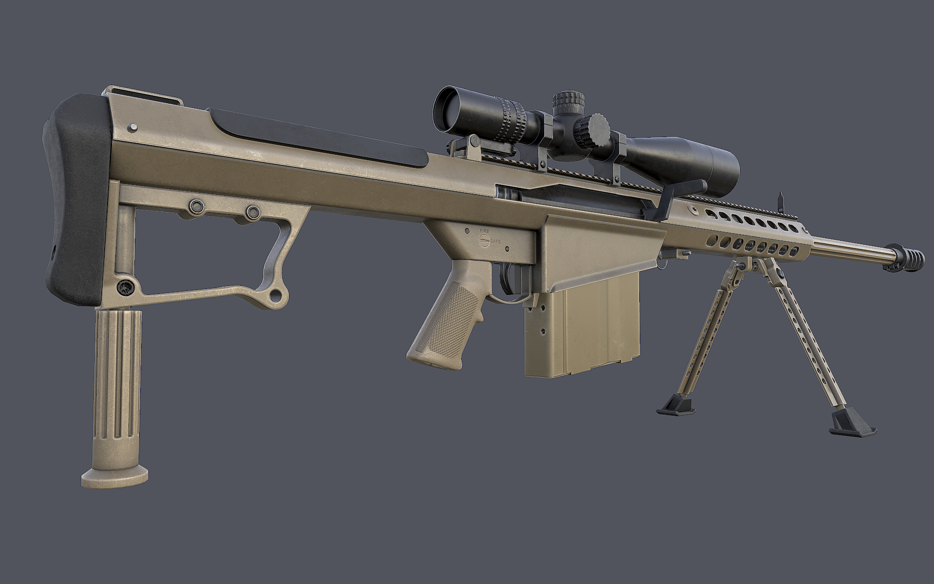 modelo 3d Rifle M107A1 - TurboSquid 1065250