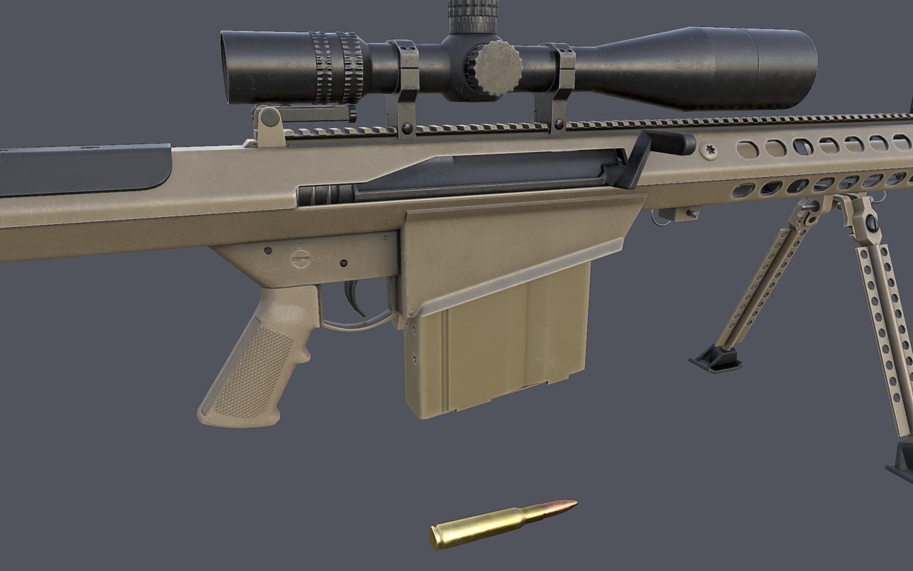 3d m107a1 rifle model