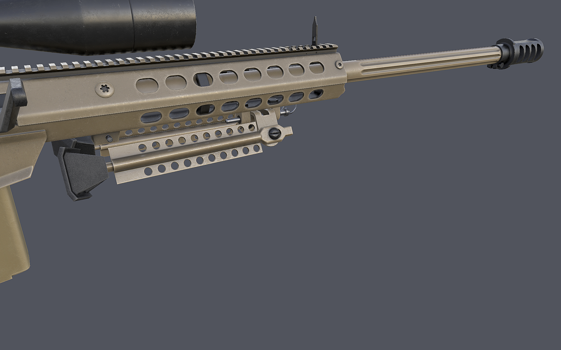 3d m107a1 rifle model