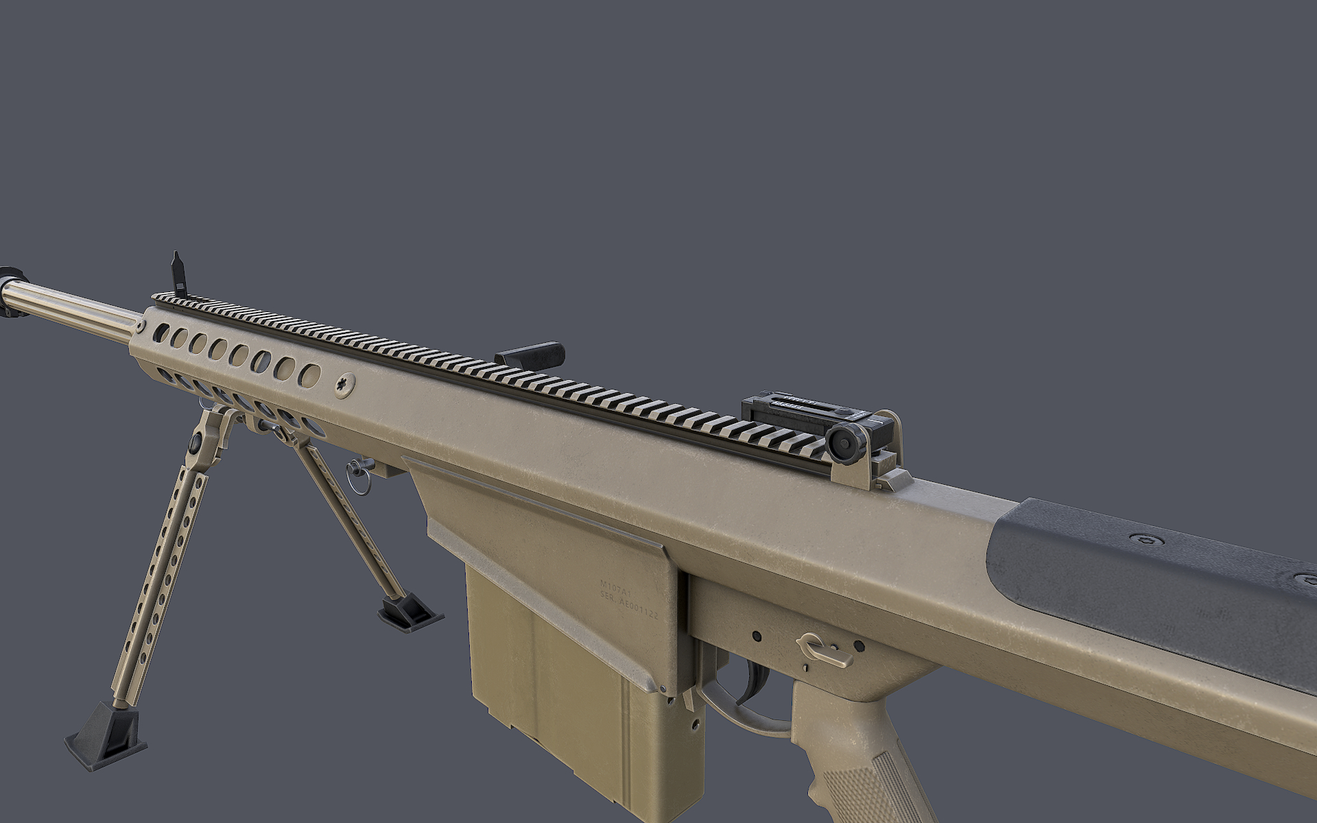 3d m107a1 rifle model