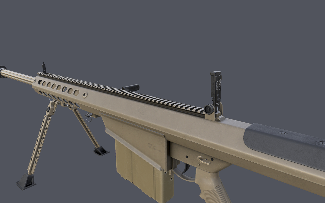 3d m107a1 rifle model