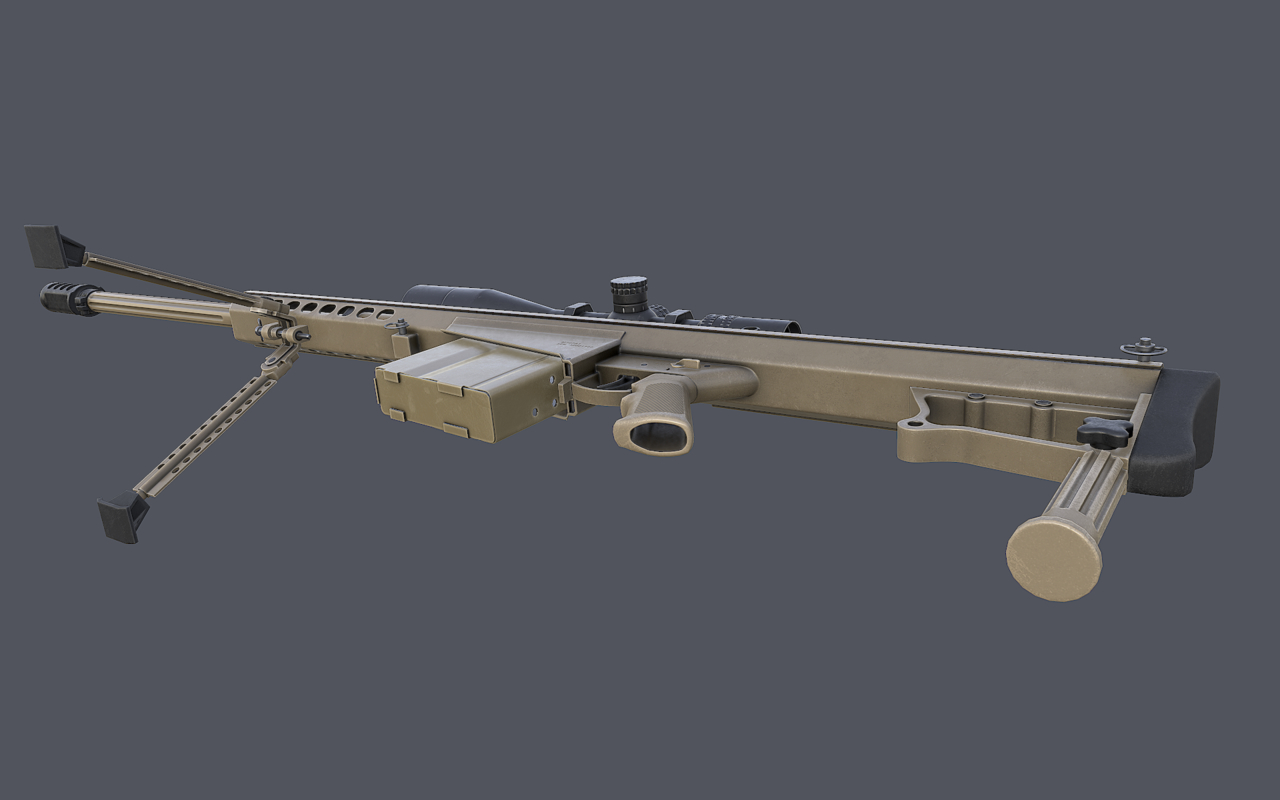 3d m107a1 rifle model