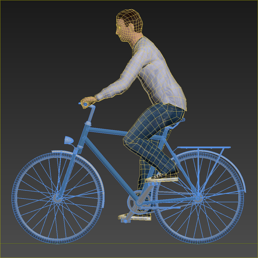 3d model cyclists animation