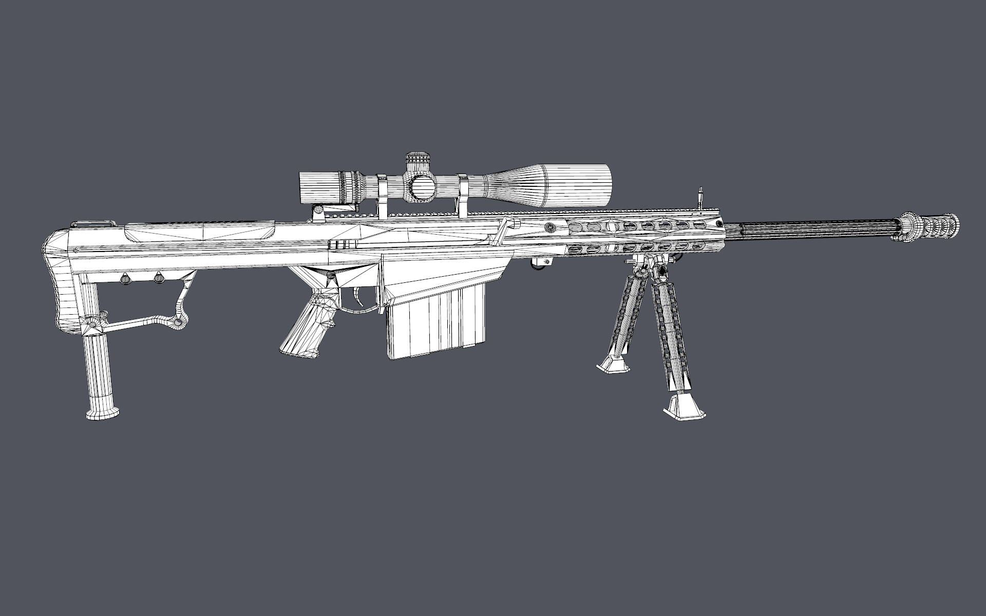3d m107a1 rifle model