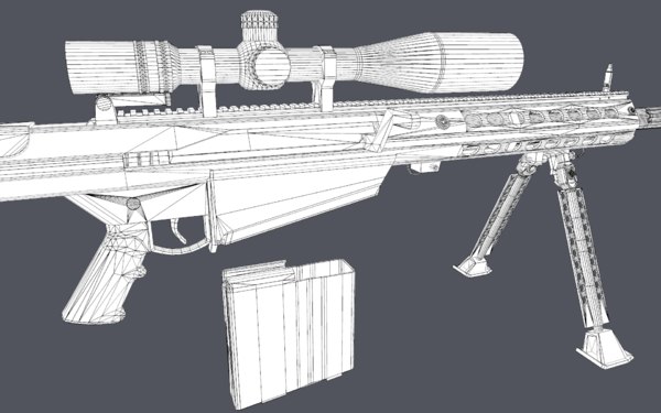 3d m107a1 rifle model