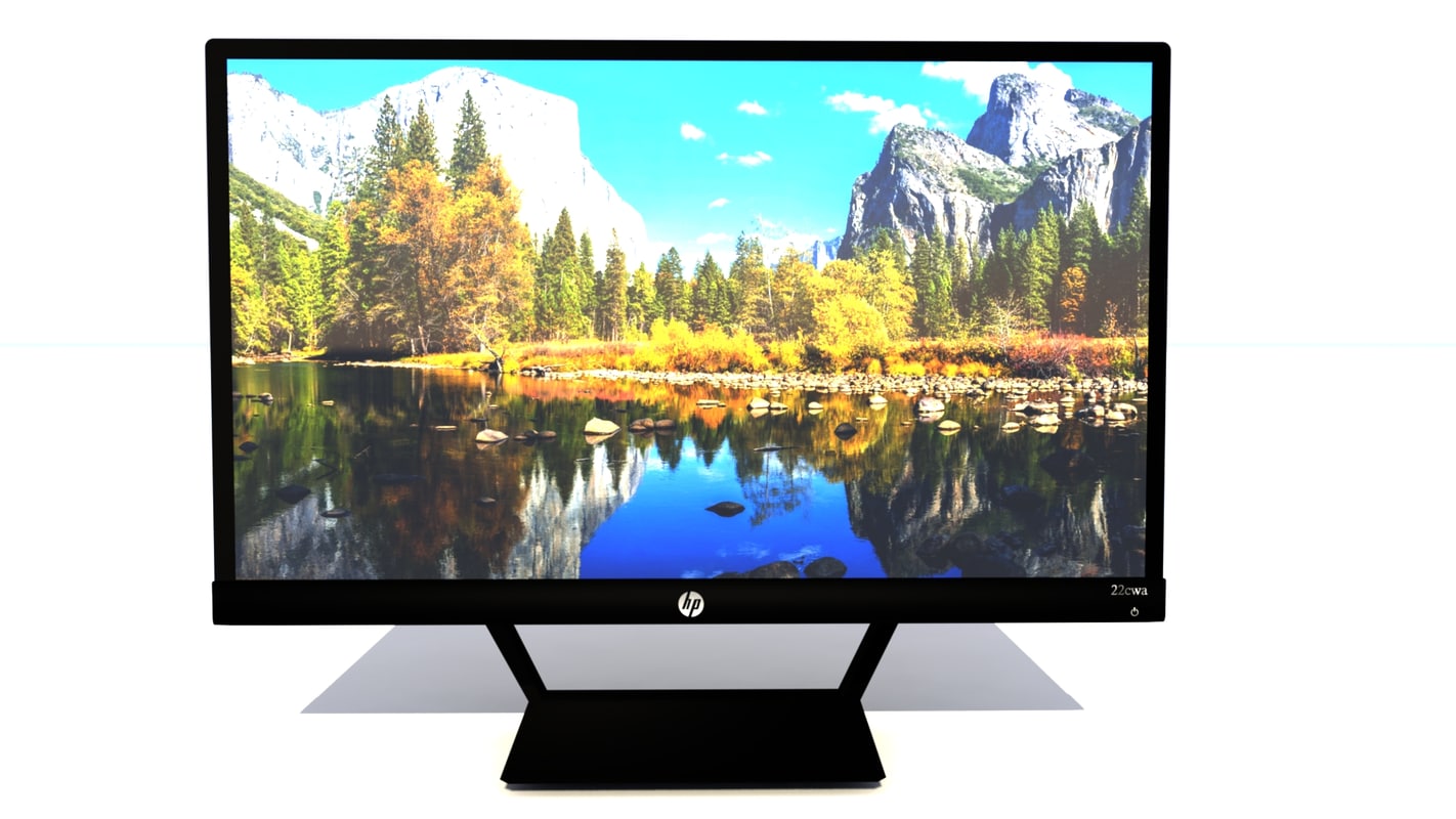 3d model monitor hp pavilion