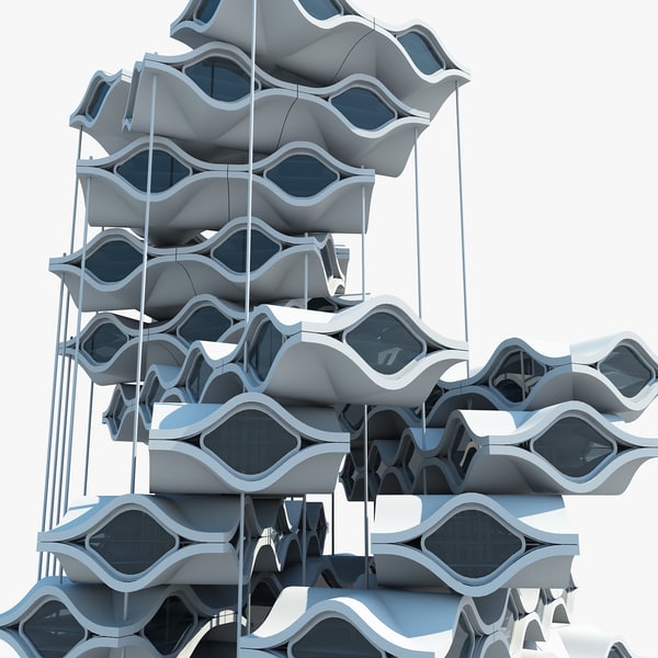 modern architectural 3d model
