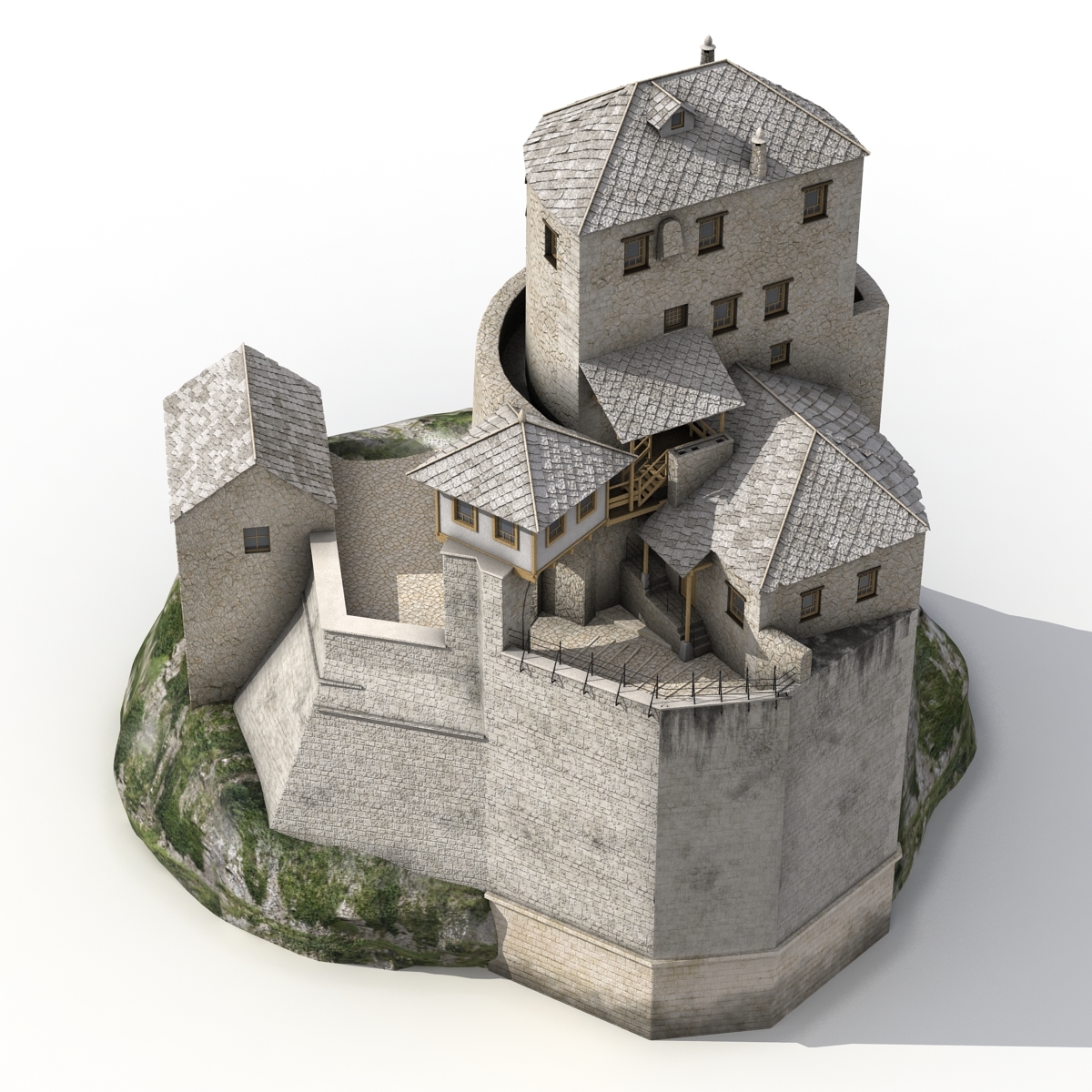 old castle hill 3d model