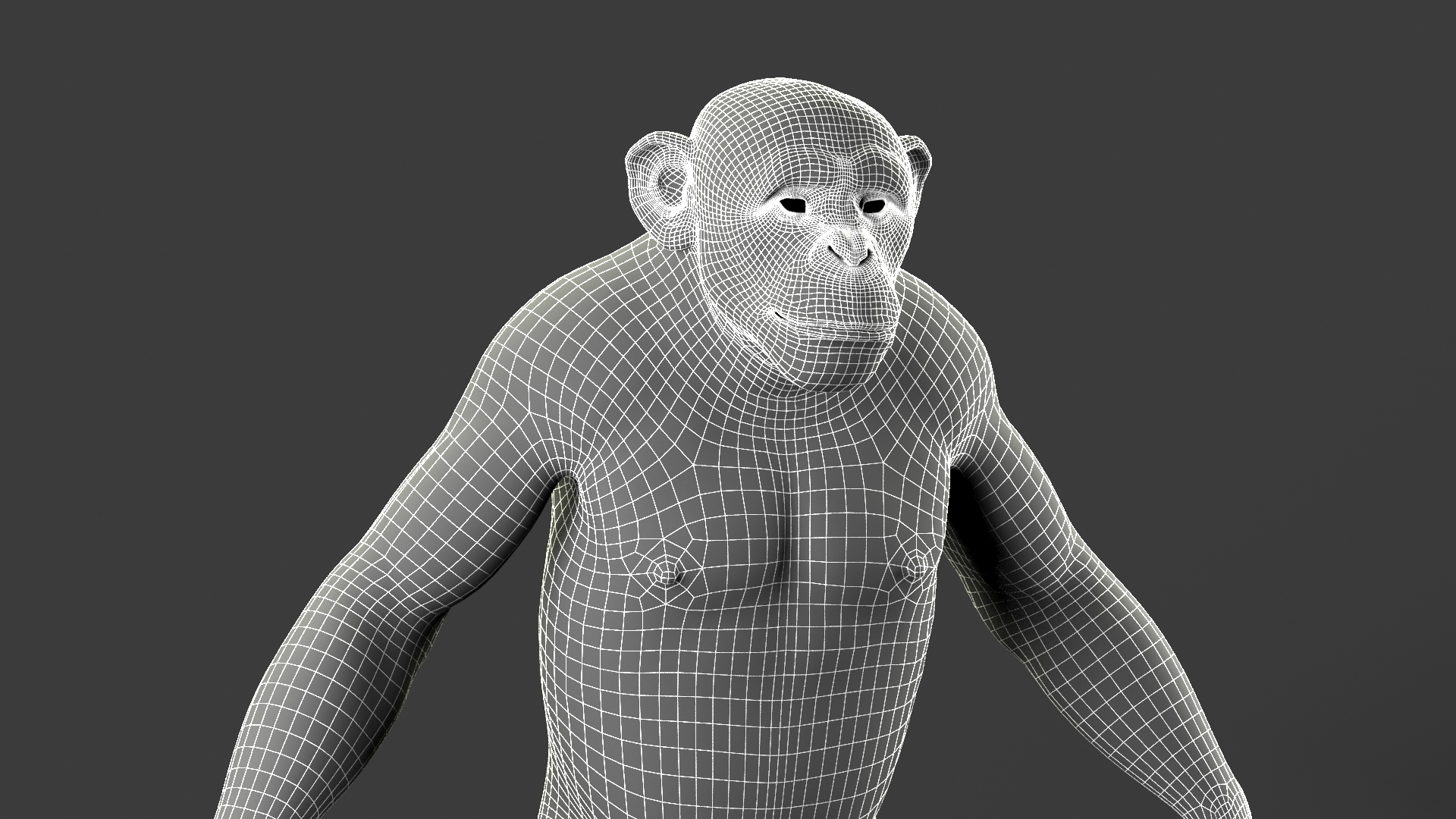 3d model realistic chimp