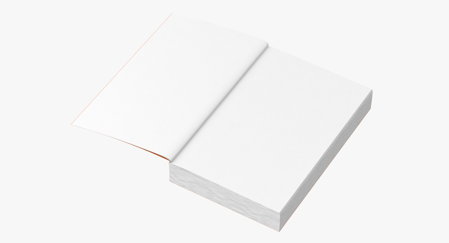 3d model generic book 5 poses