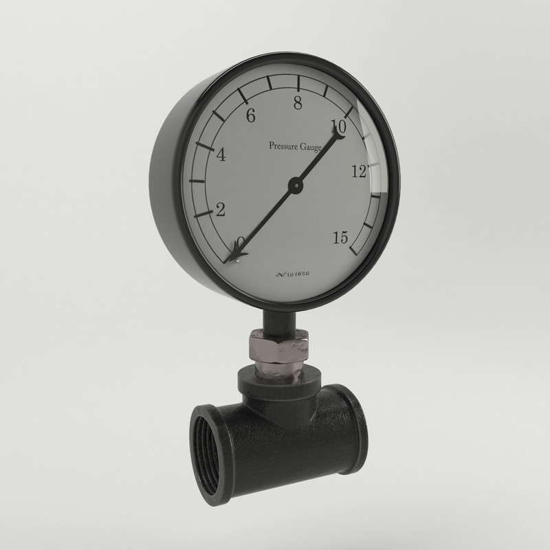 pressure gauge pipe 3d model