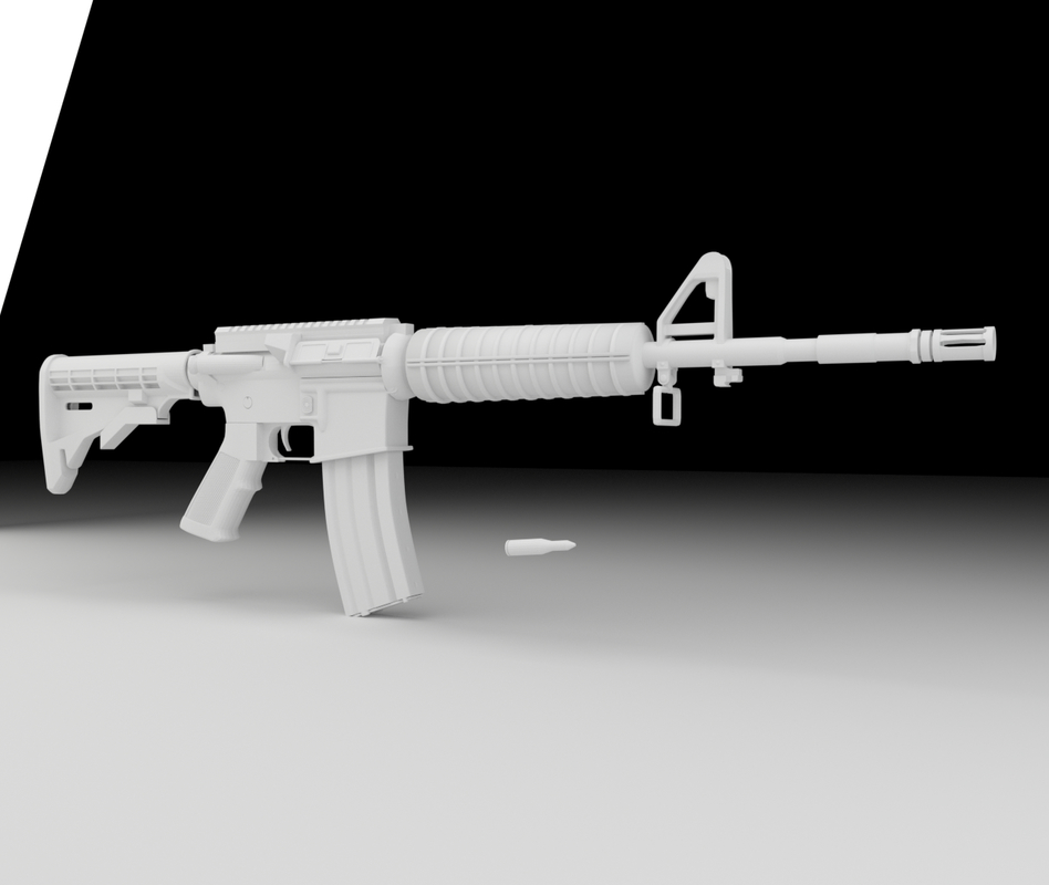 3d model of m4a1 rifle