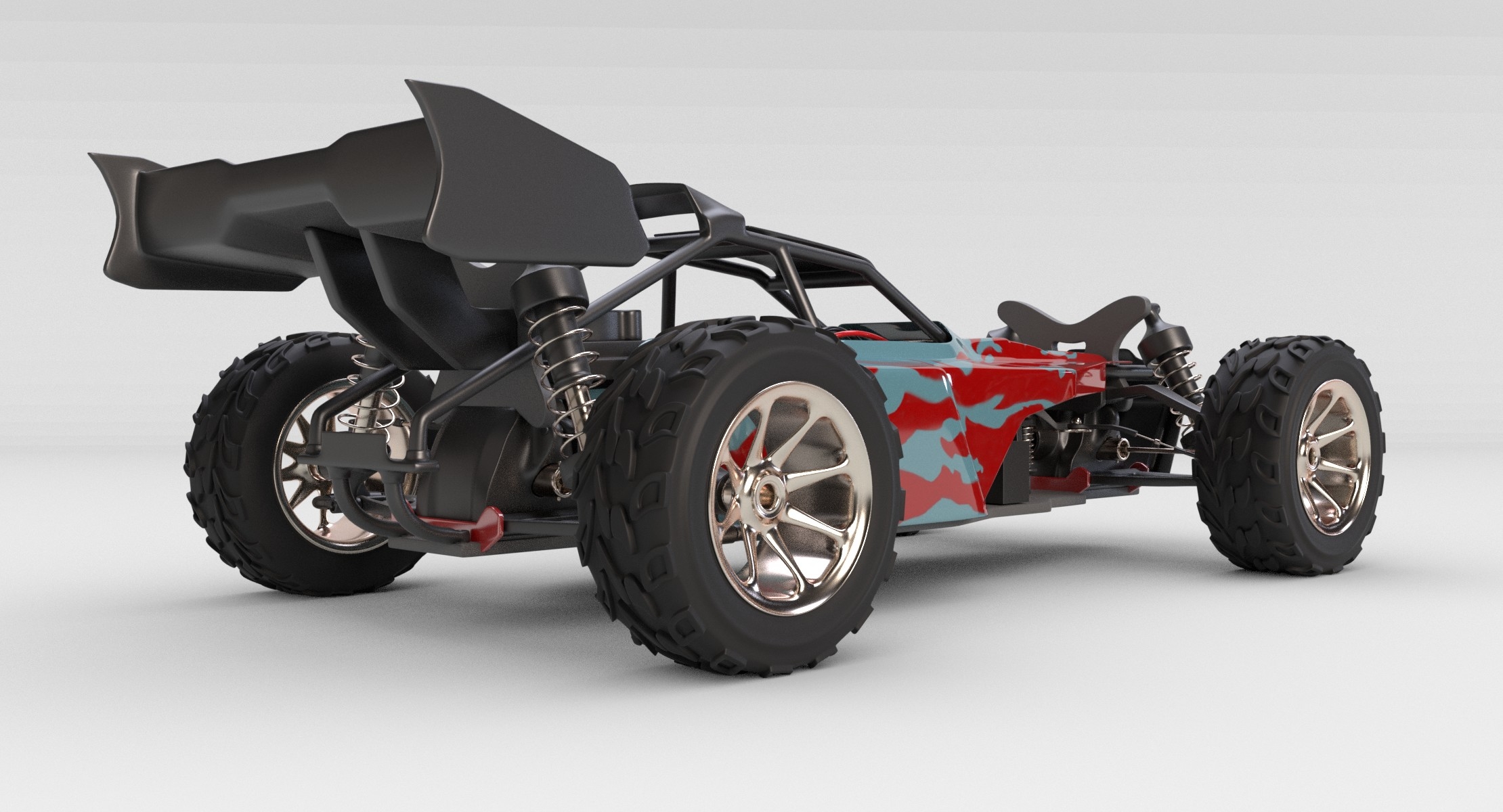 3d rc car suspension model