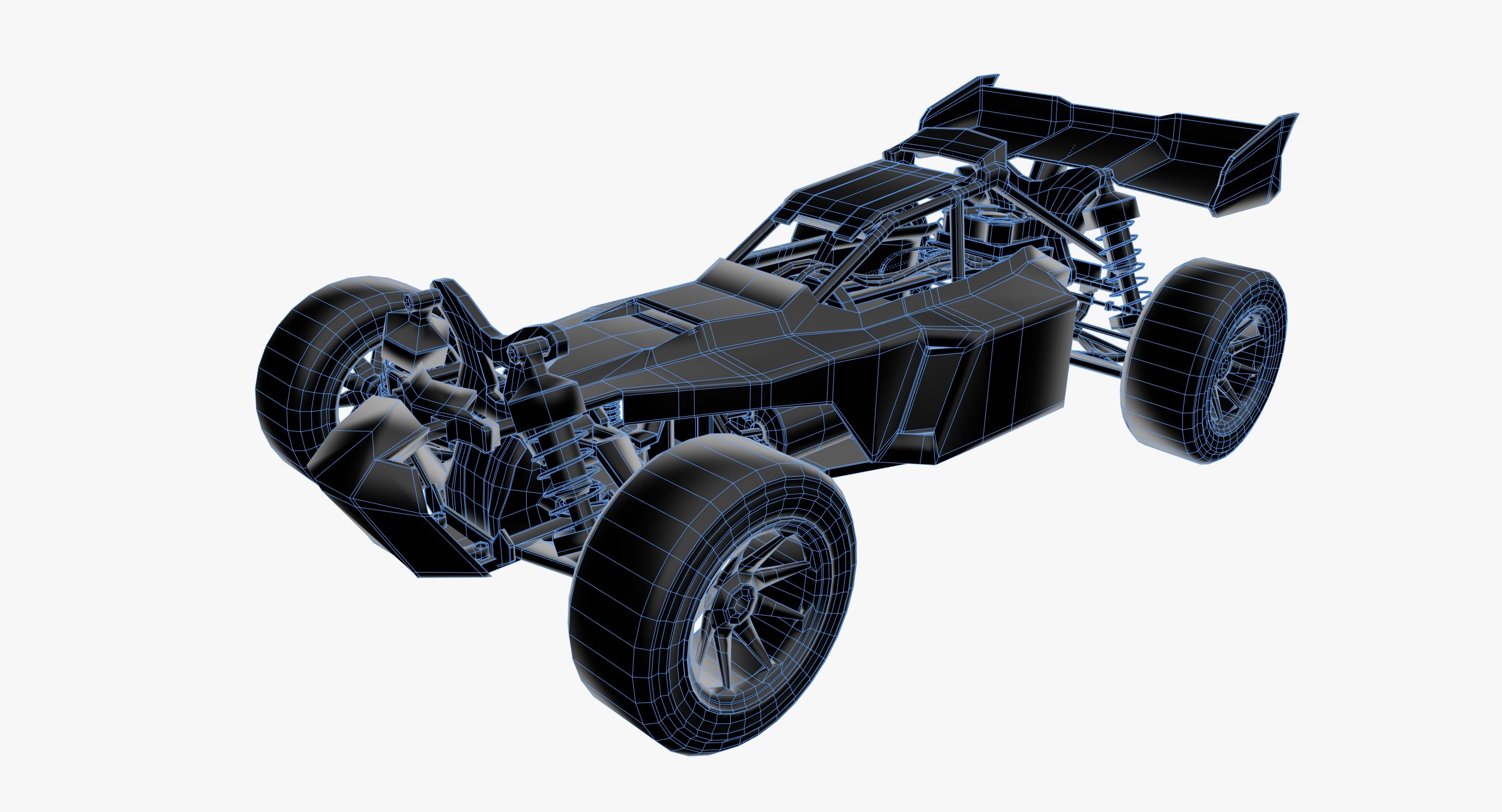 3d rc car suspension model