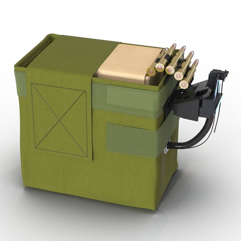 ammo box machine gun 3d model