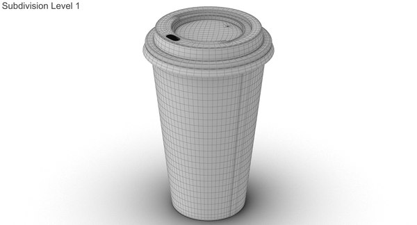 3d model of coffee cup takeout design