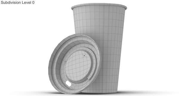 3d model of coffee cup takeout design