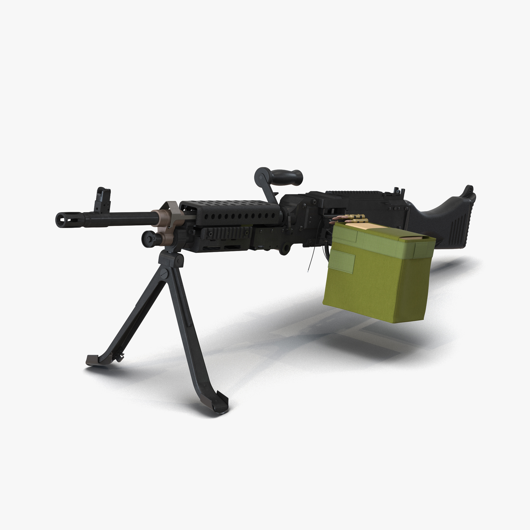 3d m240 machine gun model